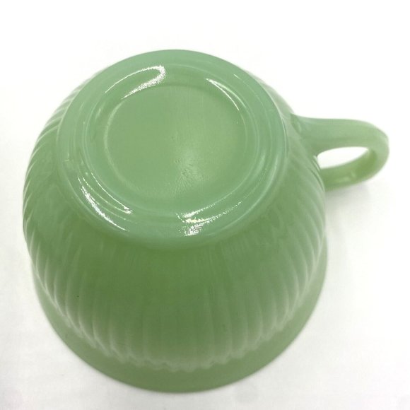 Unmarked | Kitchen | Jadeite Ribbed Texture Cup And Saucer Set | Poshmark